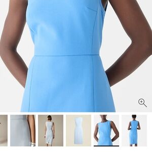J. Crew | Dresses | J Crew Elegant Blue Sleeveless Work Office Dress ...